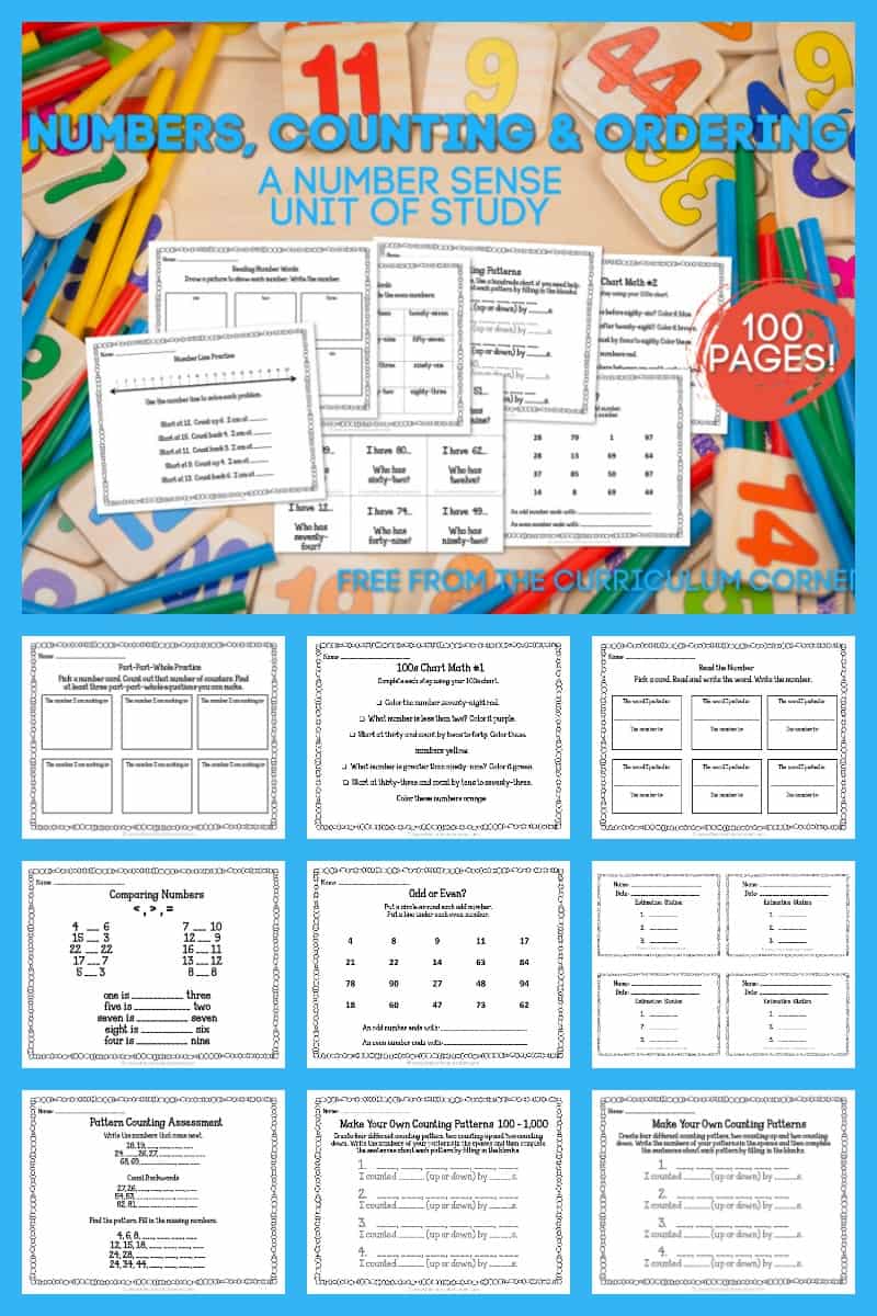 Number Sense Numbers Counting Ordering The Curriculum Corner 123 number-sense-numbers-counting-ordering-the-curriculum-corner-123