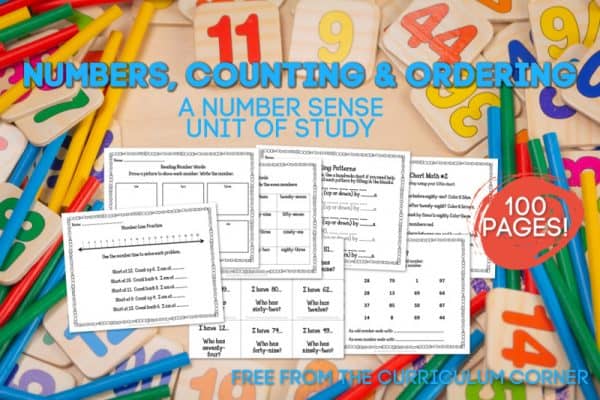 Number Sense: Numbers, Counting & Ordering - The Curriculum Corner 123