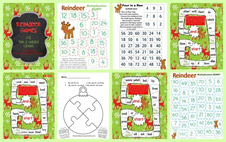 Reindeer Games Centers - The Curriculum Corner 123