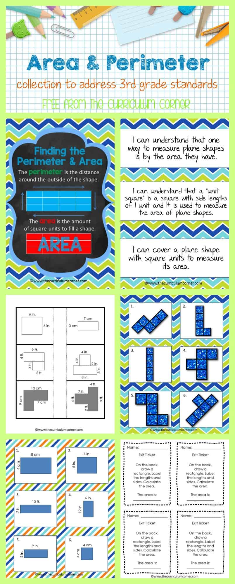 Area & Perimeter Collection of Resources for 3rd Grade FREE from The ...