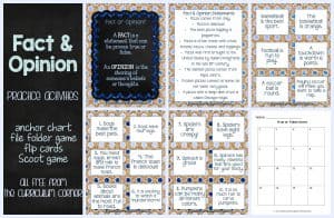 Fact & Opinion Practice - The Curriculum Corner 123