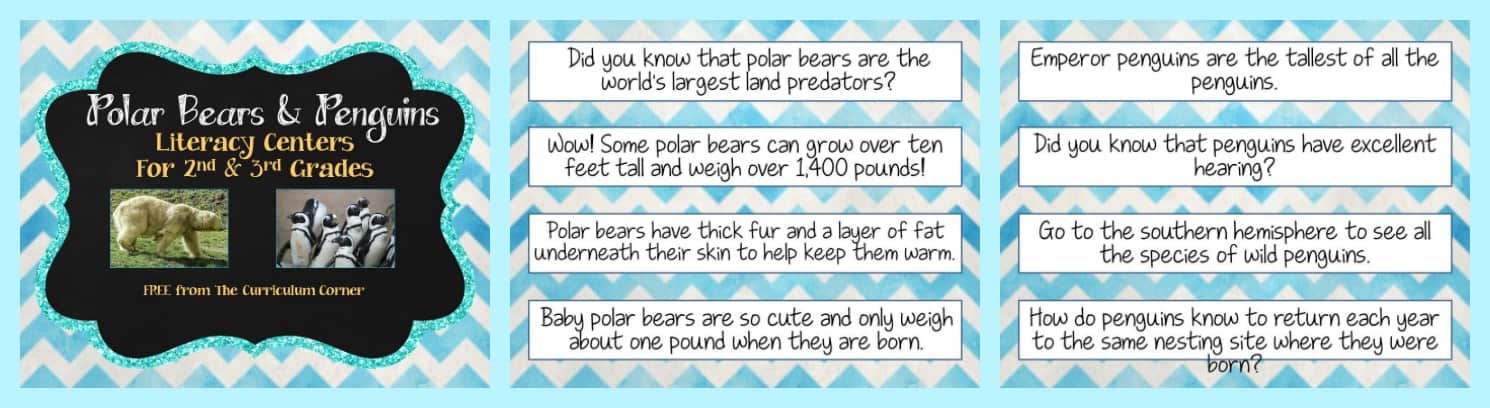 Polar Bears & Penguins (Lit Centers) - The Curriculum Corner 123