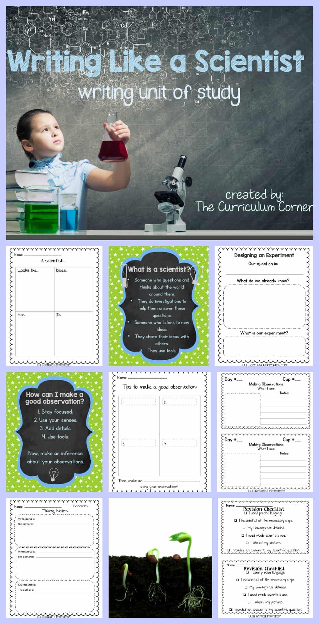 Writing Like a Scientist - The Curriculum Corner 123