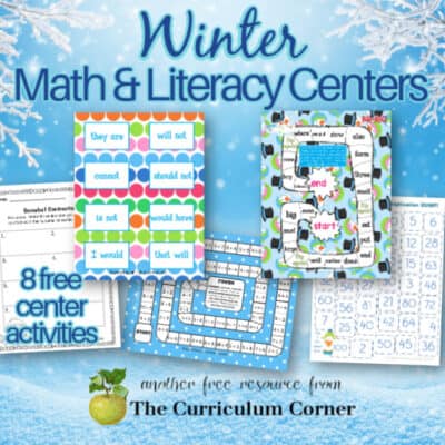 Winter Word Work - The Curriculum Corner 123