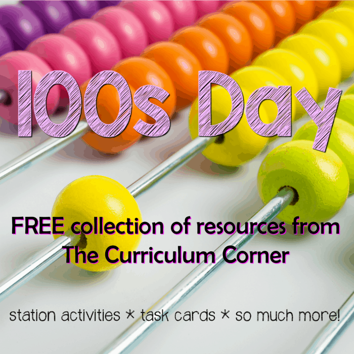FREEBIES! FREE 100th Day of School, Hundreds Day Collection of ...