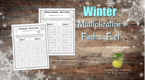 Winter Find a Fact Multiplication Games - The Curriculum Corner 123
