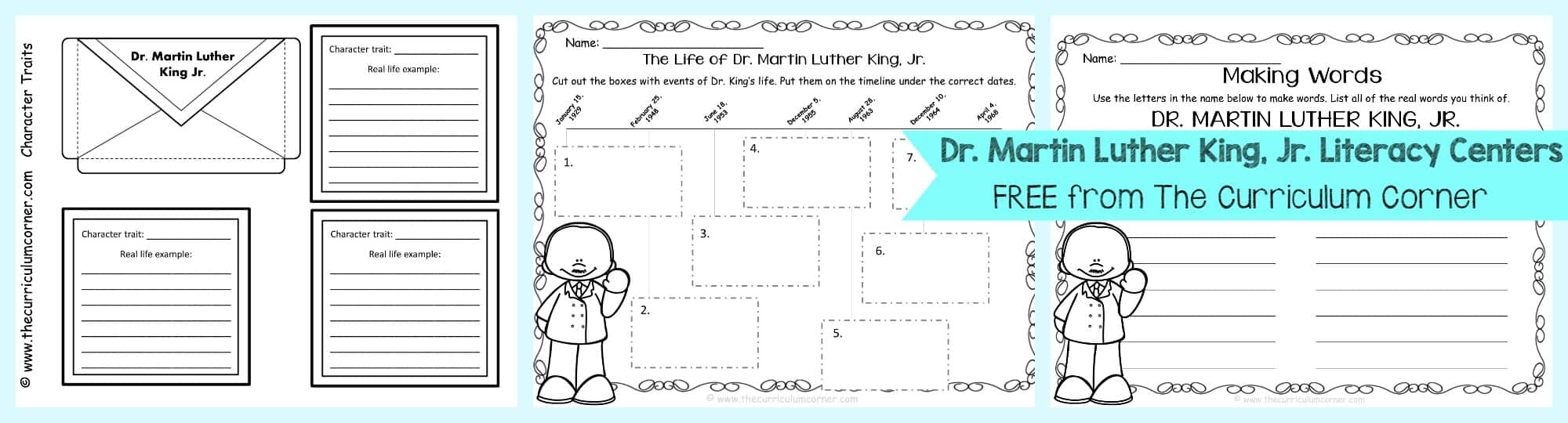 Focus On: Dr. Martin Luther King, Jr. - The Curriculum Corner 123