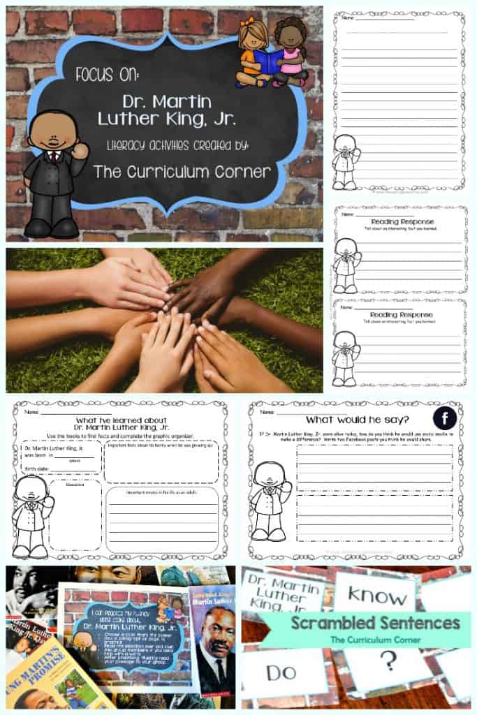 FREE collection of Dr. Martin Luther King, Jr. literacy resources ...