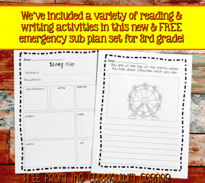 3rd Grade Sub Plans - Set 2 - The Curriculum Corner 123