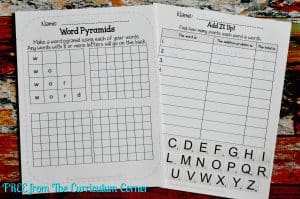 Word Work Homework for Any Words - The Curriculum Corner 123