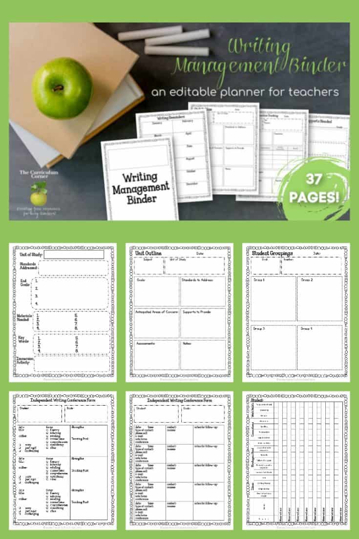 writing binder pinterest new - The Curriculum Corner 123