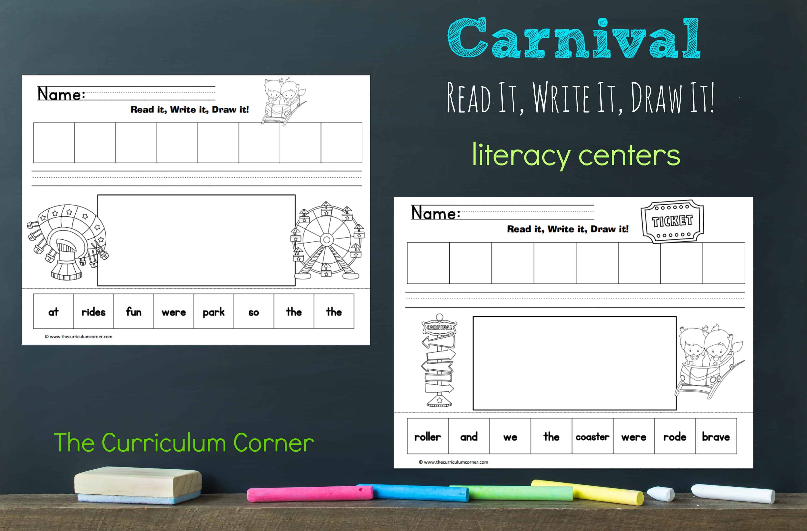 Carnival Read, Write & Draw - The Curriculum Corner 123