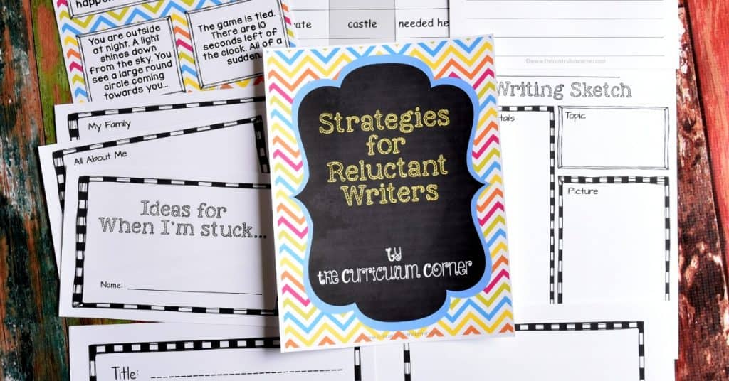 Strategies for Reluctant Writers with FREE Printables from The ...