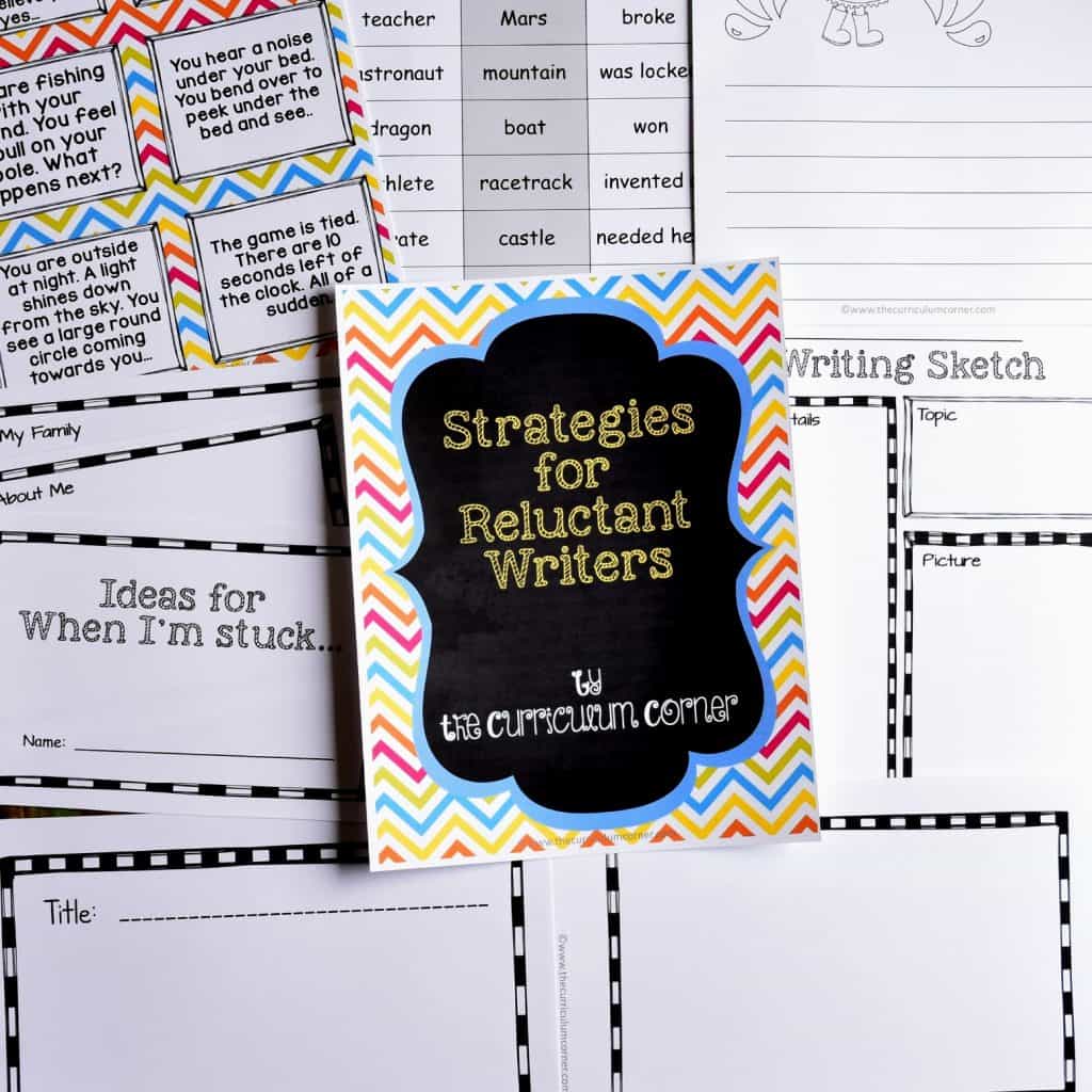Strategies for Reluctant Writers with FREE Printables from The ...