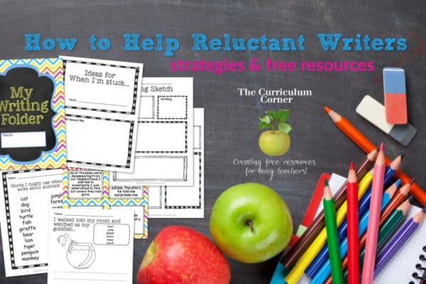Resources to Help Reluctant Writers - The Curriculum Corner 123