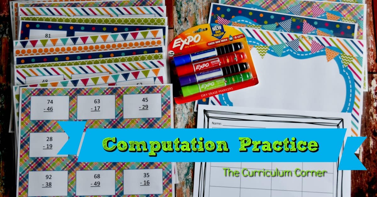 Computation Centers for Math Practice - The Curriculum Corner 123