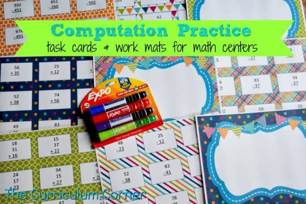 Computation Centers for Math Practice - The Curriculum Corner 123