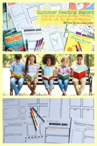 Summer Reading Record - The Curriculum Corner 123