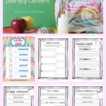Quick Literacy Centers for Back to School - The Curriculum Corner 123