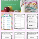 Quick Literacy Centers for Back to School - The Curriculum Corner 123