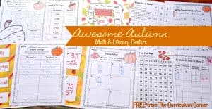 Awesome Autumn Math & Literacy - The Curriculum Corner 123