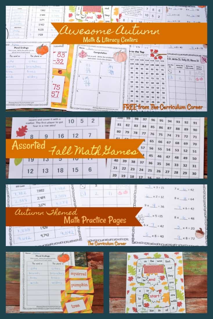 Awesome Autumn Math & Literacy - The Curriculum Corner 123