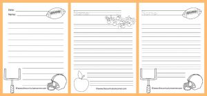 Fall Lined Writing Papers - The Curriculum Corner 123