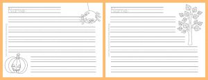 Fall Lined Writing Papers - The Curriculum Corner 123