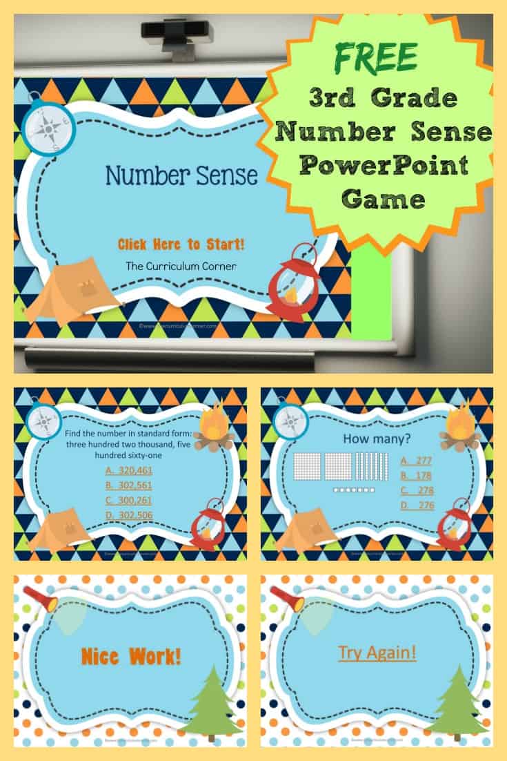 3rd Grade Number Sense PowerPoint Game - The Curriculum Corner 123