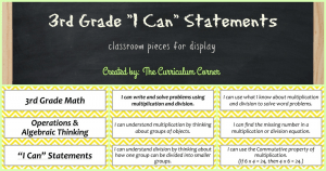 3rd Grade Kid Friendly I Can Statements - The Curriculum Corner 123