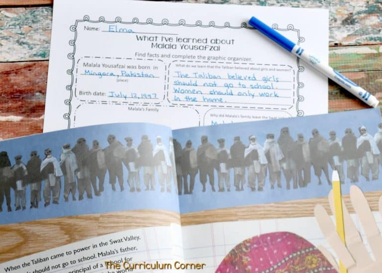 Book Study: Malala Yousafzai - The Curriculum Corner 123