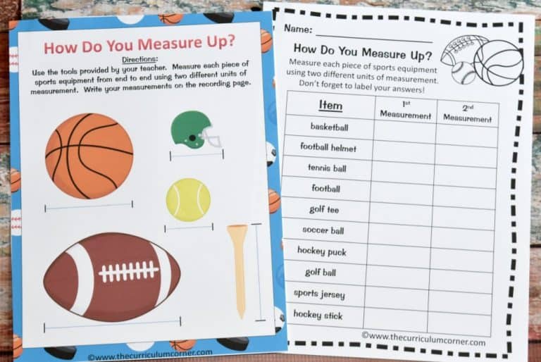 Sports Fun Math & Literacy Centers - The Curriculum Corner 123