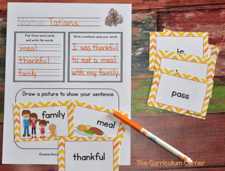 Fall Writing Interventions - The Curriculum Corner 123