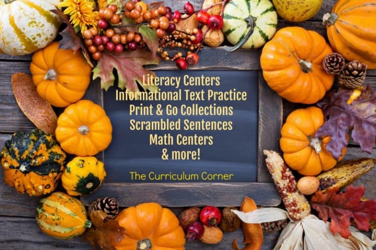 November Collection - The Curriculum Corner 123