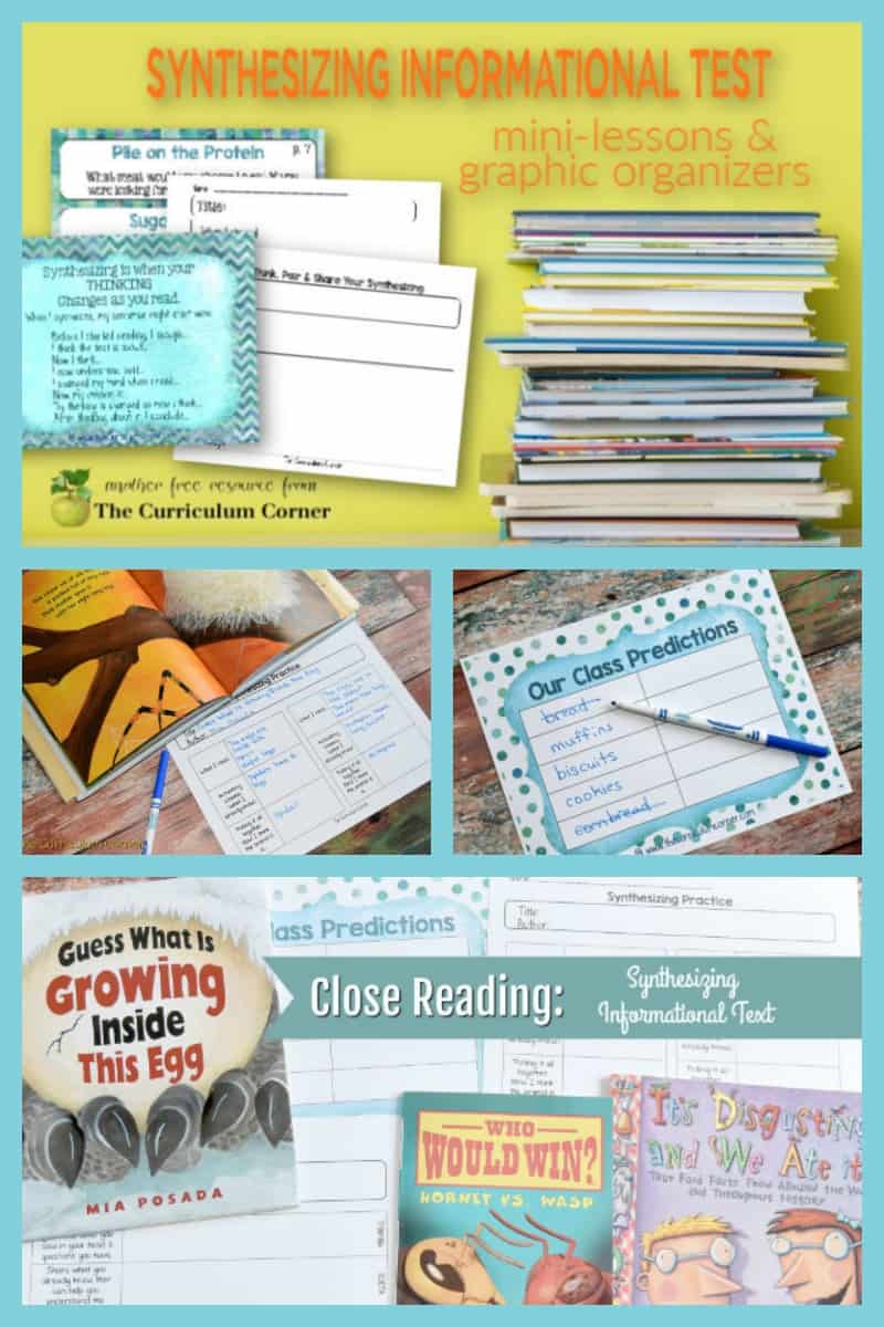 Synthesizing Informational Text - The Curriculum Corner 123