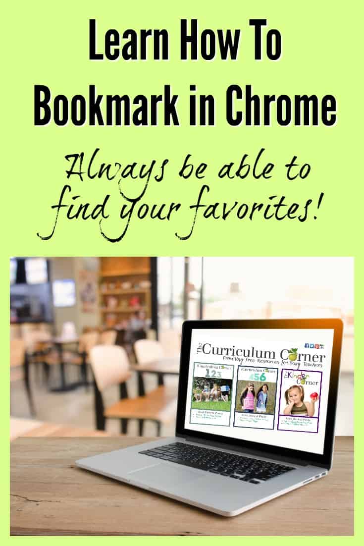 Bookmarking in Chrome - The Curriculum Corner 123