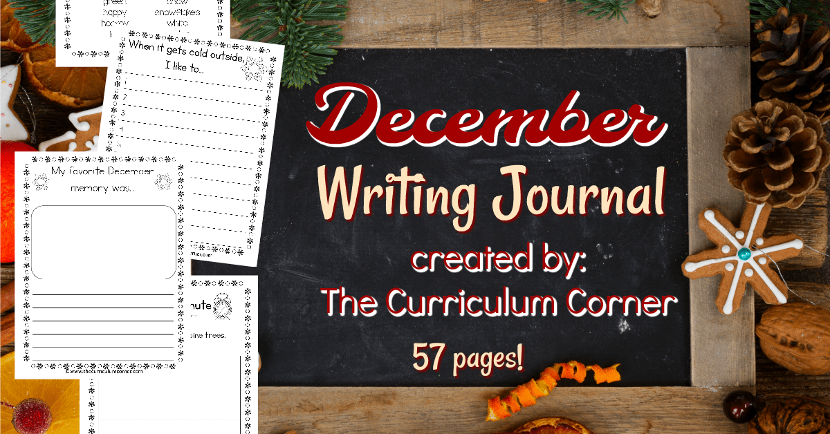 December Writing Journal - The Curriculum Corner 123
