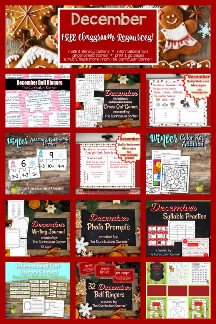 December Collection - The Curriculum Corner 123