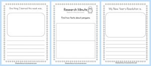 January Writing Journal - The Curriculum Corner 123