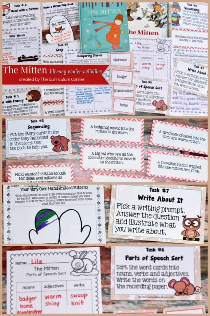 The MItten FREE literacy center activities from The Curriculum Corner ...