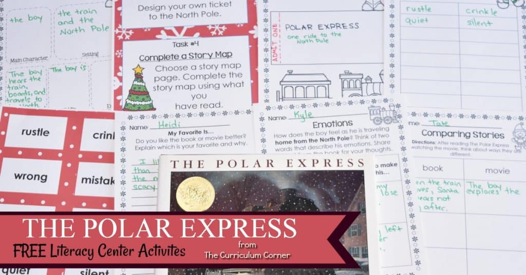 FREE The Polar Express Literacy Center Activities - The Curriculum ...