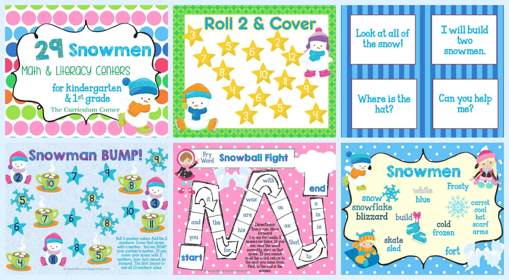 snowman 1 - The Curriculum Corner 123