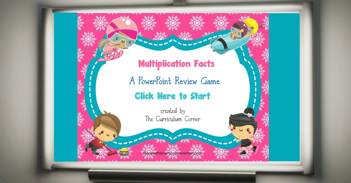 Winter Multiplication Facts PowerPoint Game - The Curriculum Corner 123