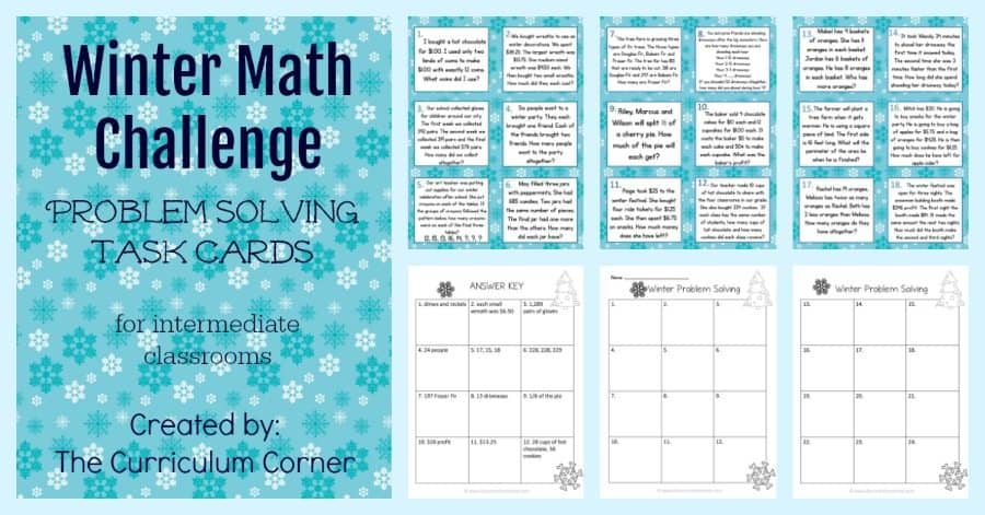Math Challenge Word Problems - The Curriculum Corner 123