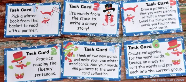 Winter Literacy Center Set - The Curriculum Corner 123