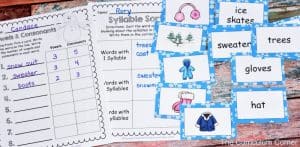 Winter Literacy Center Set - The Curriculum Corner 123