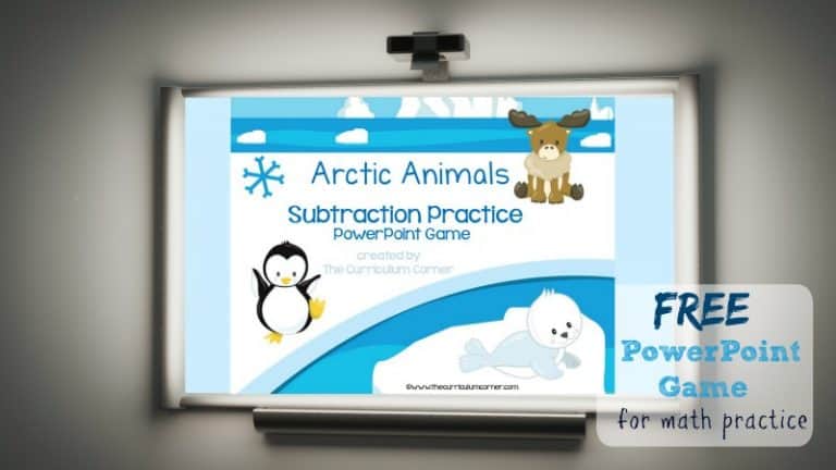 Arctic Animals Subtraction Facts PowerPoint Game - The Curriculum ...
