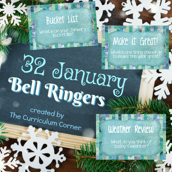 FREE January Bell Ringers from The Curriculum Corner - The Curriculum ...