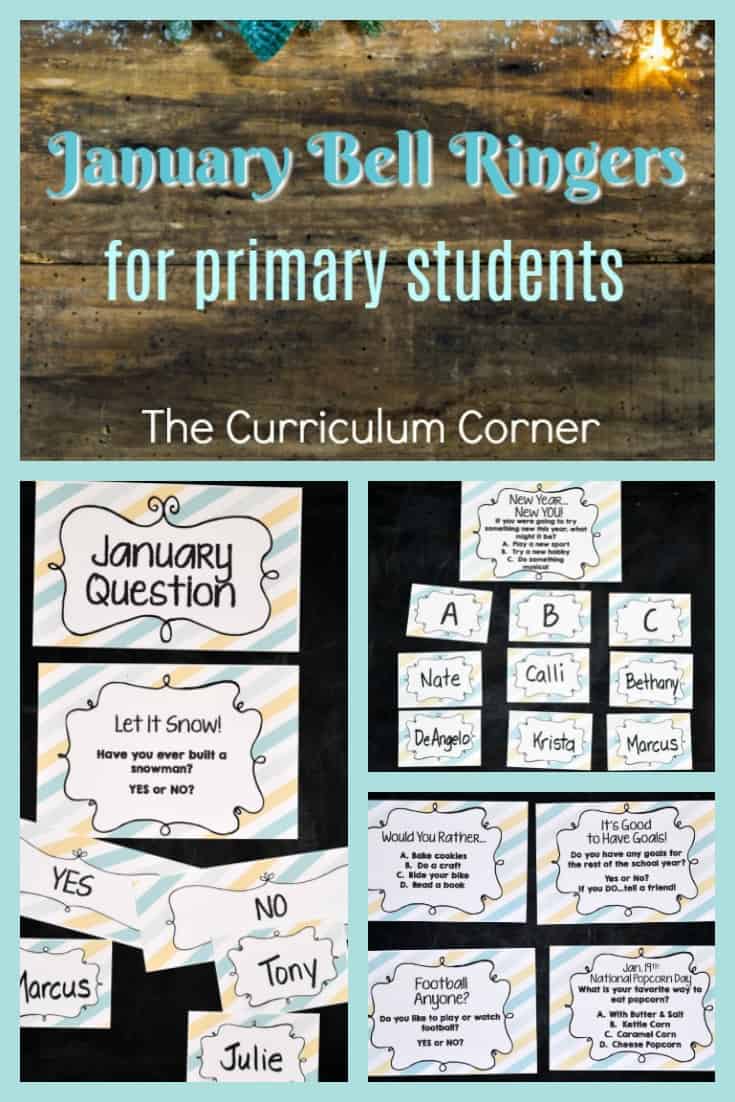 January Bellringer Questions - The Curriculum Corner 123