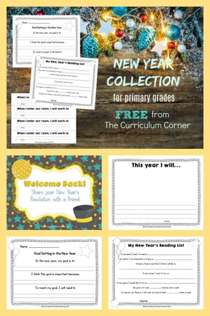 New Year Goal Setting - The Curriculum Corner 123
